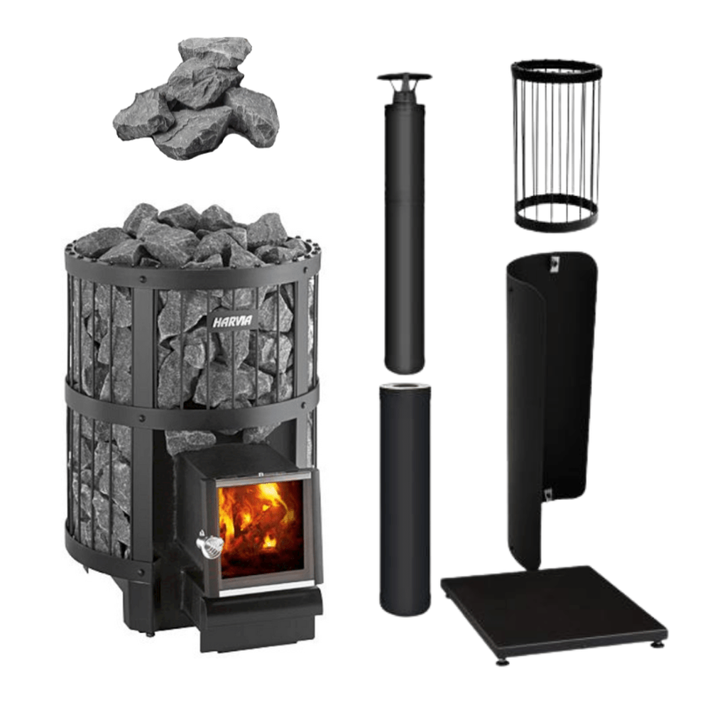 Harvia Legend 150 SL 16kW Sauna Stove Package with Ext. Feed — West Beverly Bath