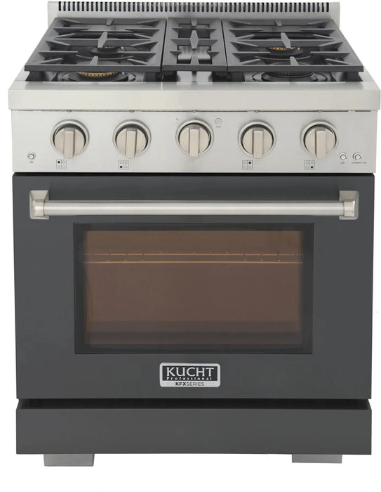 Kucht Professional 30-Inch 4.2 cu. ft. Gas Range in Cement Gray with T ...